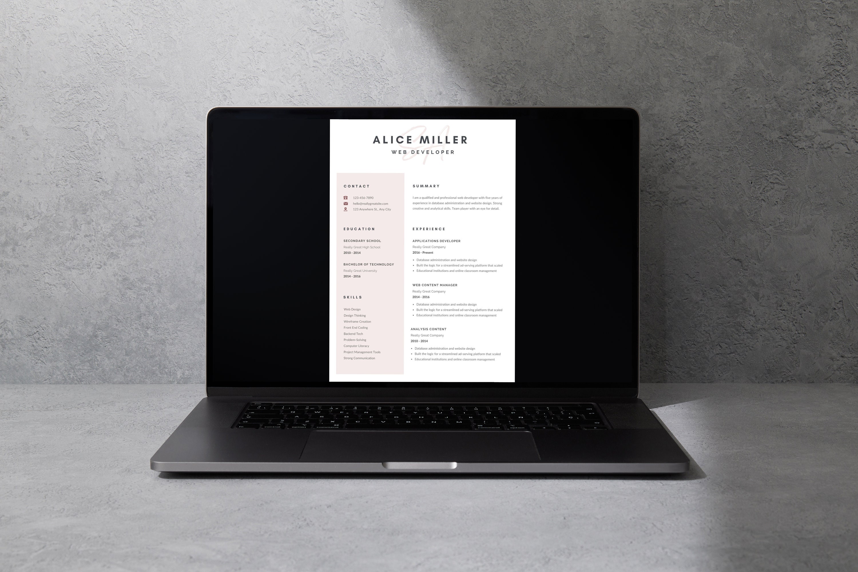 CV Template Digital Design Printable Editable on Canva - Etsy