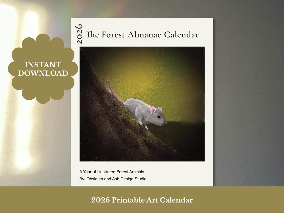 Printable Woodland Animal Calendar | Forest Almanac | Illustrated ...