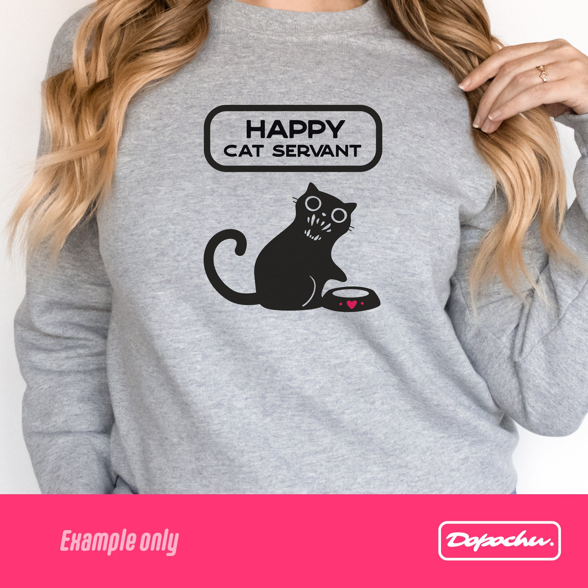 Happy Cat Servant Svg Cute Cat Clipart Funny Cat Png Gift - Etsy