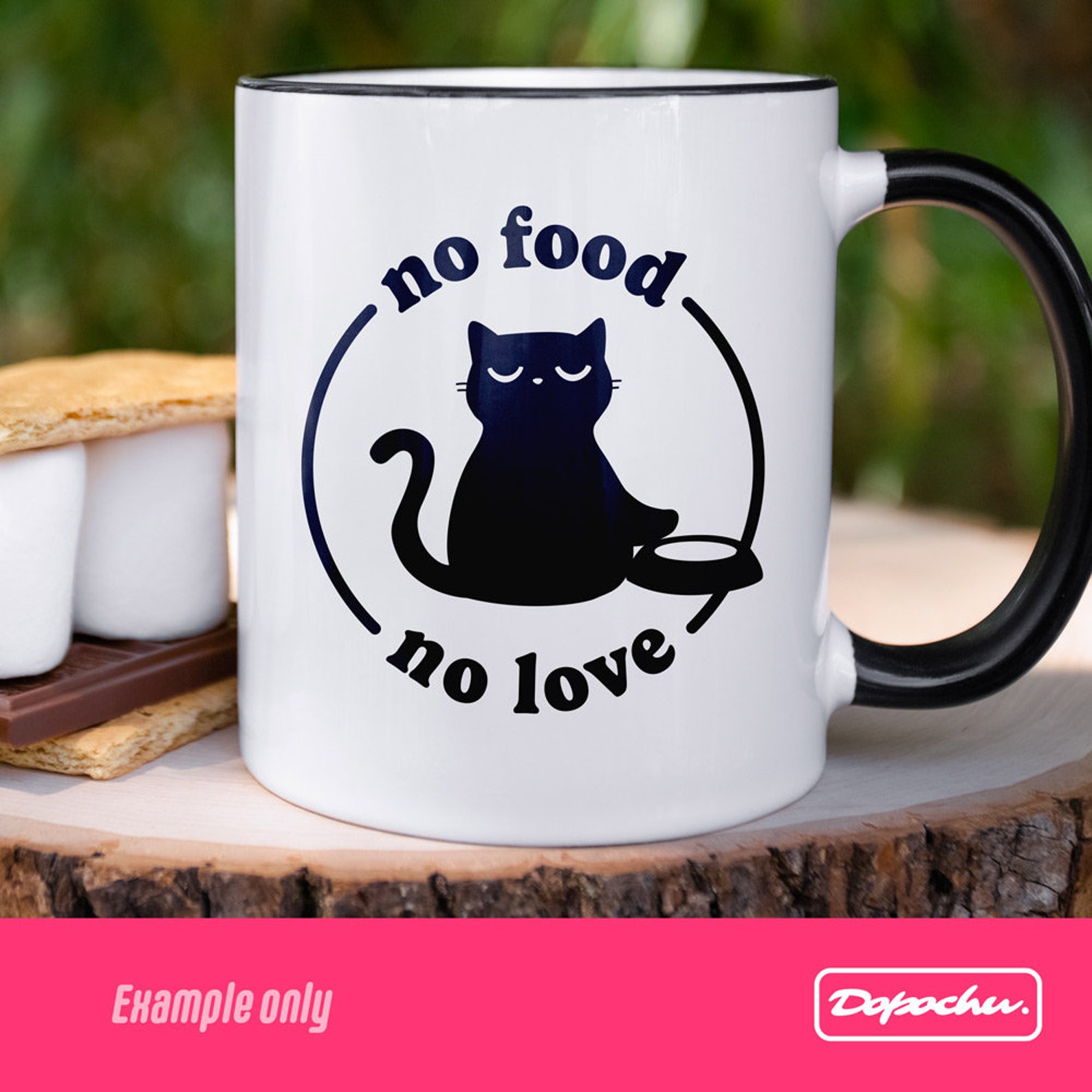 No Food No Love Svg, Cute Cat Clipart, Food Cat, Gift Cat Lover ...