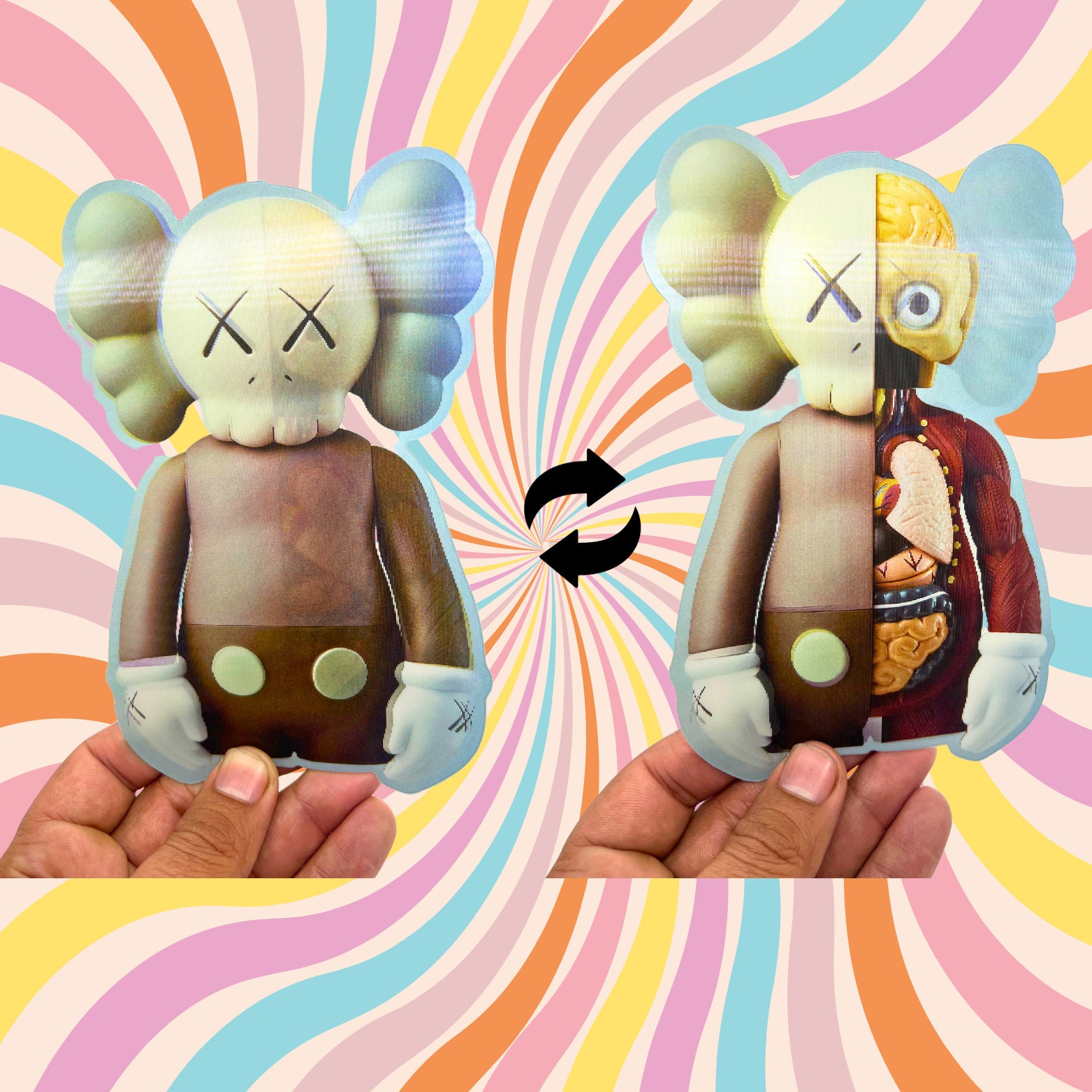 Kaws 3D Motion Sticker / Cool Decal Sticker for Laptop / - Etsy