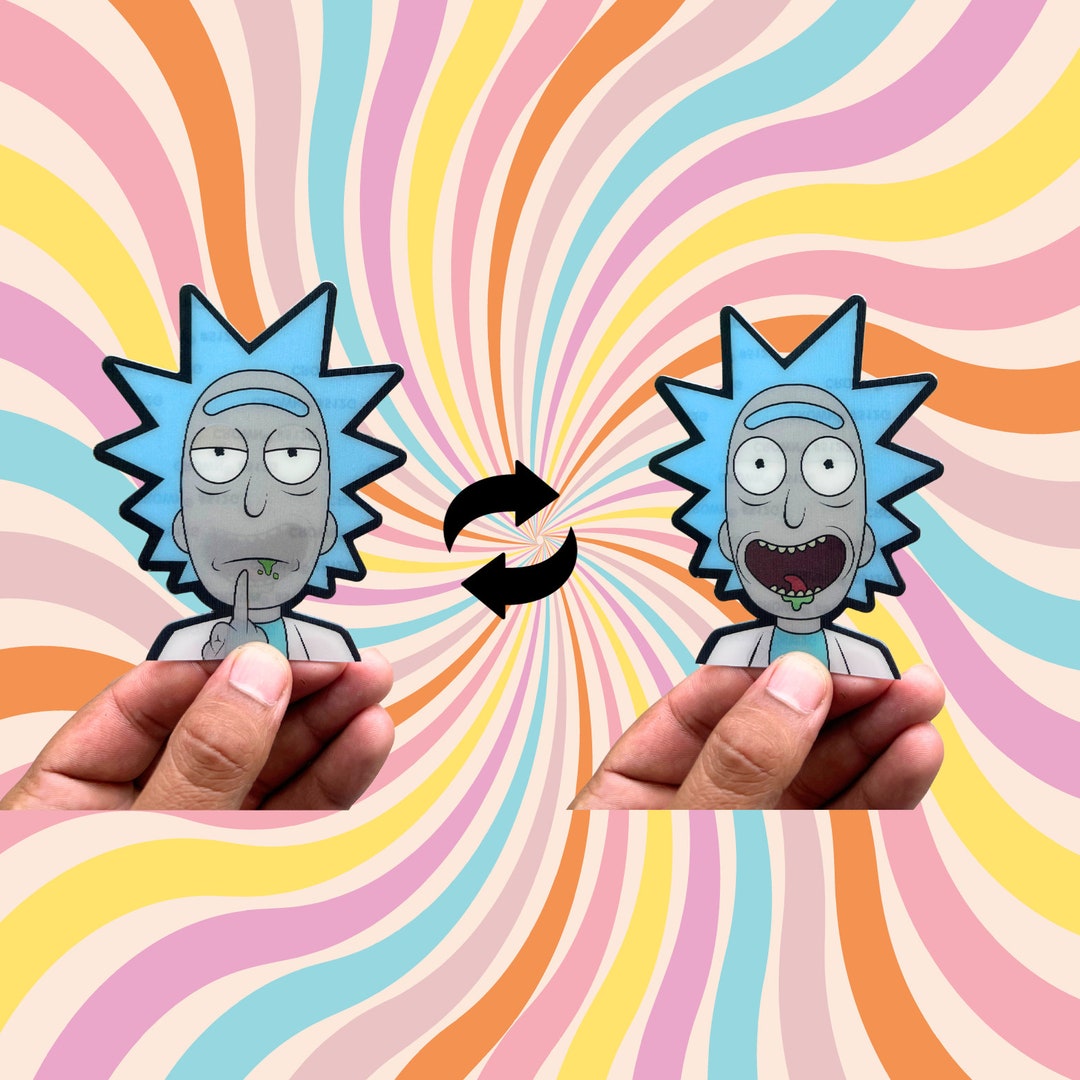 Laughing Rick Rick and Morty and 3D Motion Stickers - Etsy
