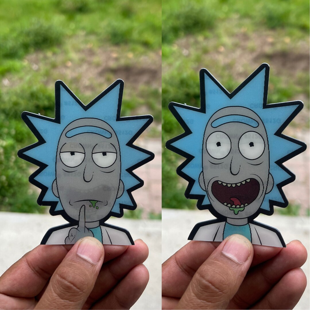 Laughing Rick Rick and Morty and 3D Motion Stickers - Etsy