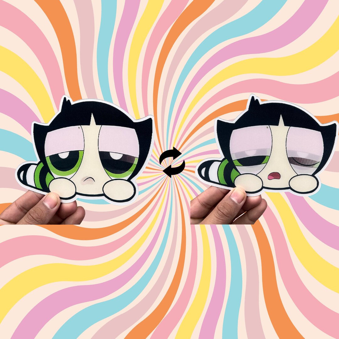 Cute Power Puff Girl Sleeping Sticker / Anime / Cartoon 3D - Etsy