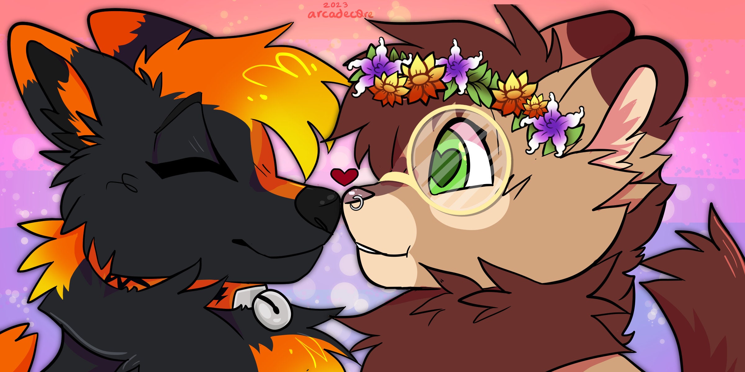 YCH Couple Pride Furry Fursona Feline Canine Your Character Here - Etsy
