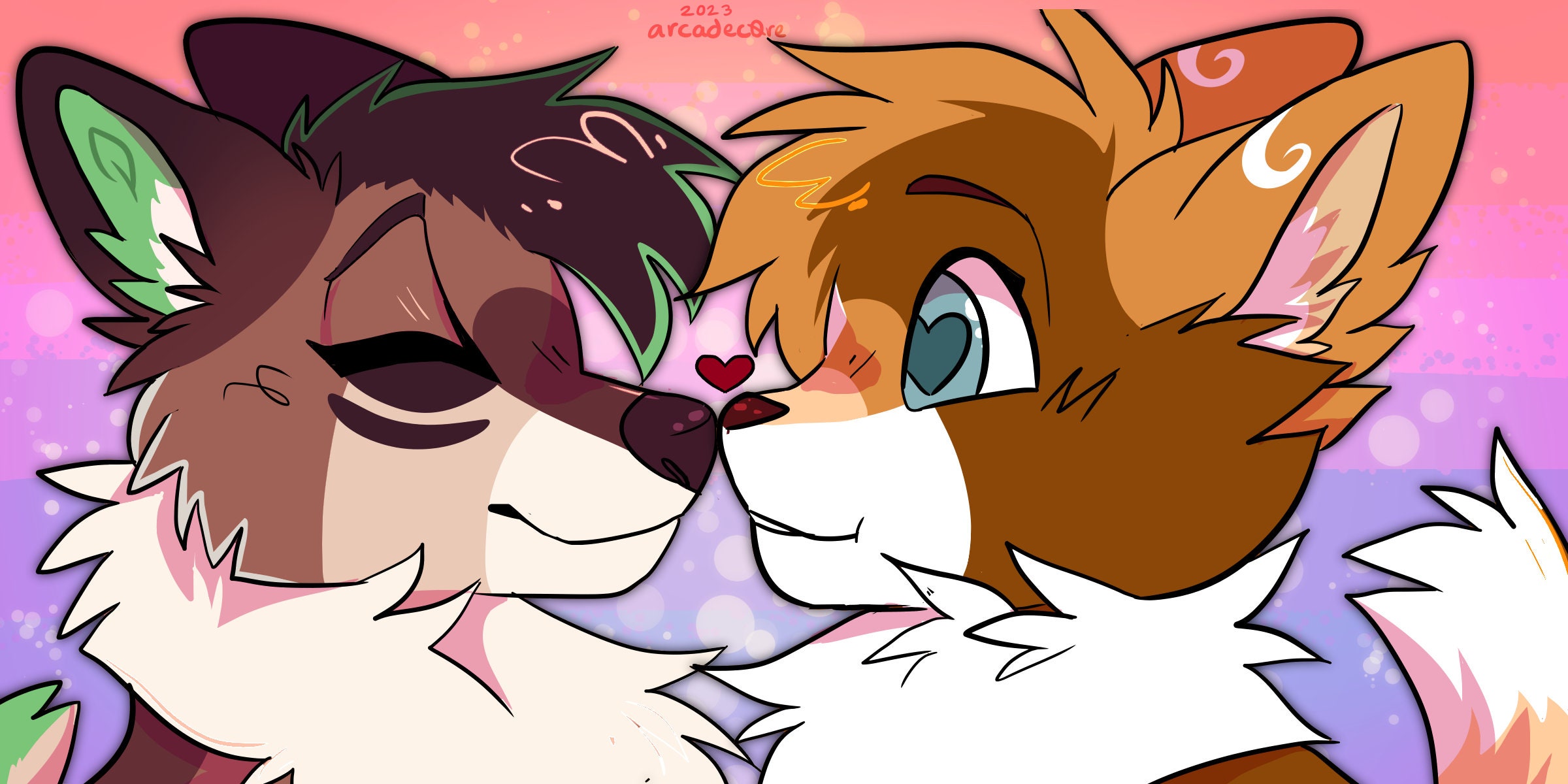 YCH Couple Pride Furry Fursona Feline Canine Your Character Here - Etsy