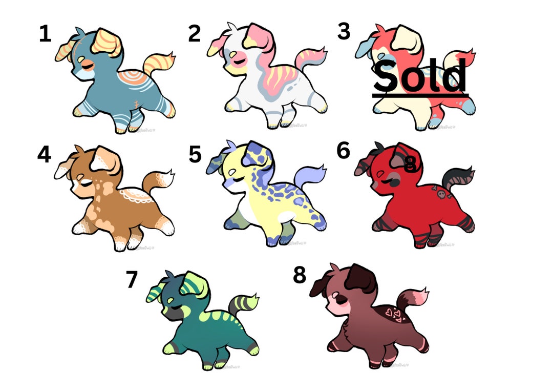 Canine Furry Fursona Adoptables Dog Fox Wolf - Etsy Australia