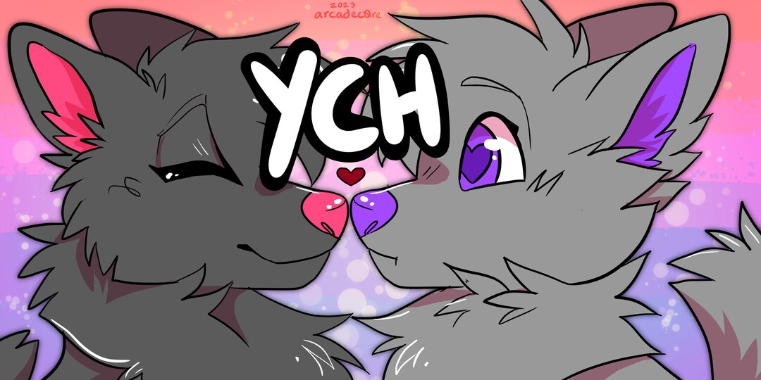 YCH Couple Pride Furry Fursona Feline Canine Your Character Here - Etsy