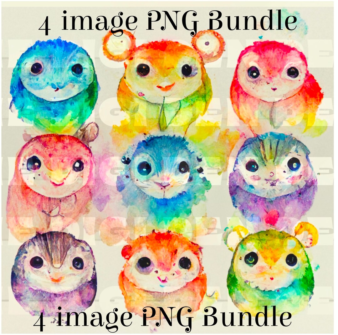 Cozy Cute Critter Bundle PNG Bundle Cute Graphics Clipart Digital Cute ...