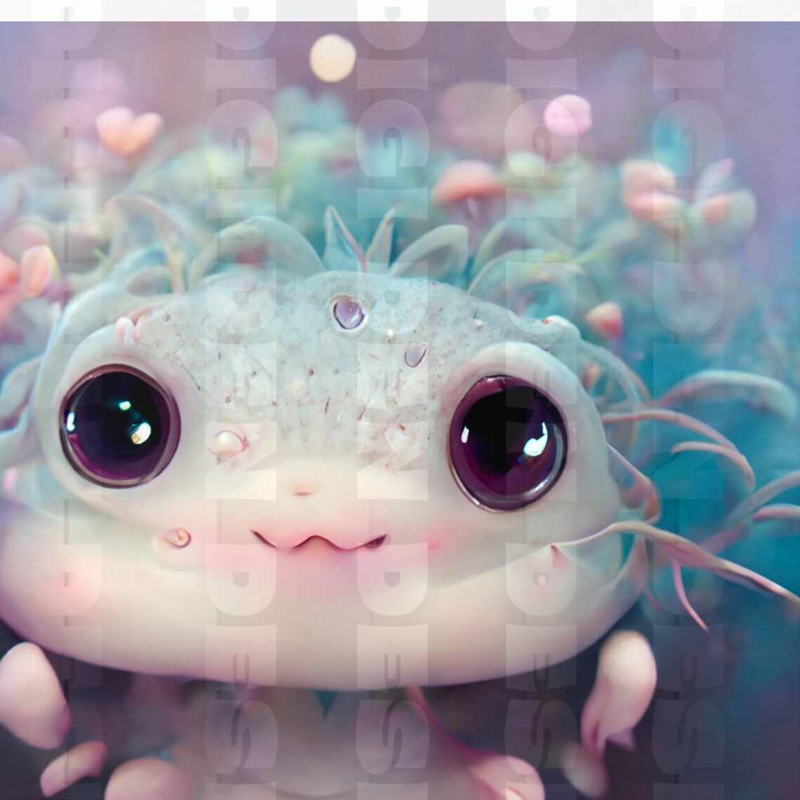 Baby Axolotl PNG Cute Graphics Clipart Digital Cute Axolotl Art for ...
