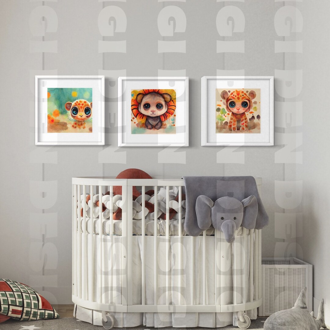 Baby Safari Animal Bundle PNG 3 Bundle Cute Graphics Clipart Digital ...