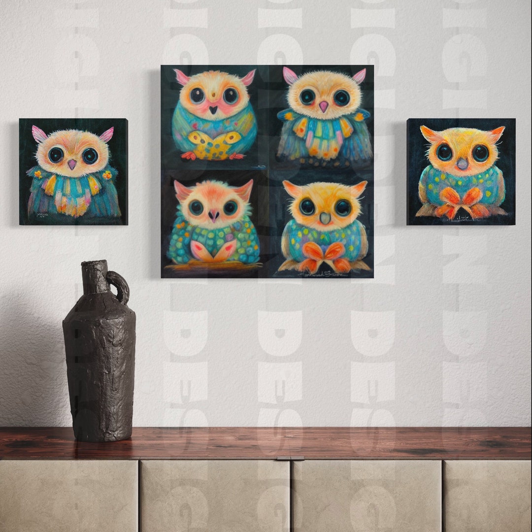 Cozy Owl Critter Bundle PNG Bundle Cute Graphics Clipart Digital Cute ...