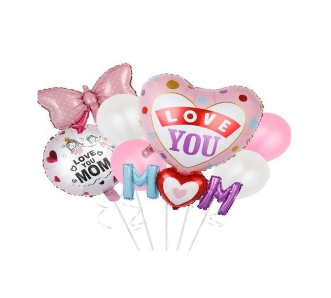 10 Piece Bundle of Love Mom Balloons - Etsy
