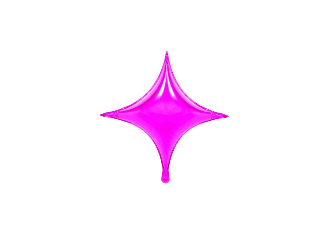 24 Fuchsia Four Point Star Balloon - Etsy