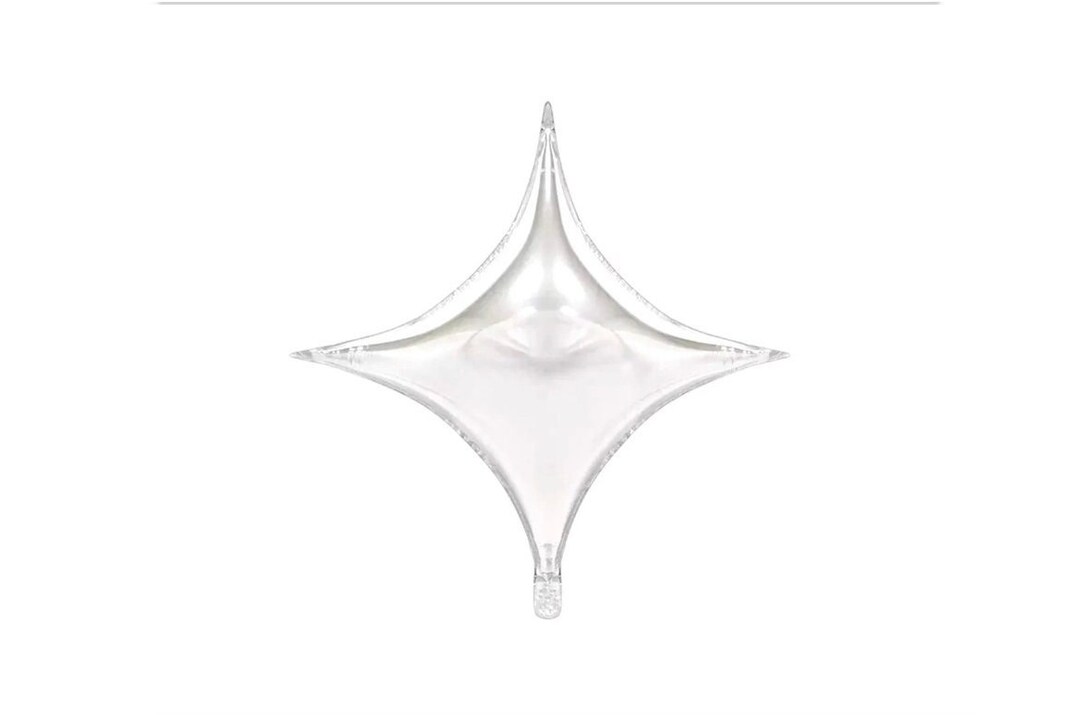 24 Silver Four Point Star Balloon - Etsy