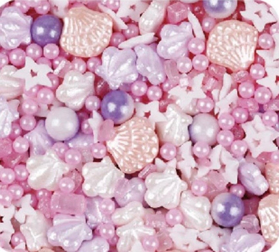 Pink and Purple Seashell Sprinkles - Etsy