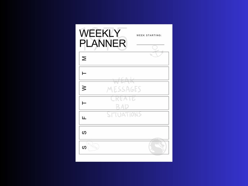 Matty Healy Tattoos Printable Planner Bundle (the 1975) - Etsy