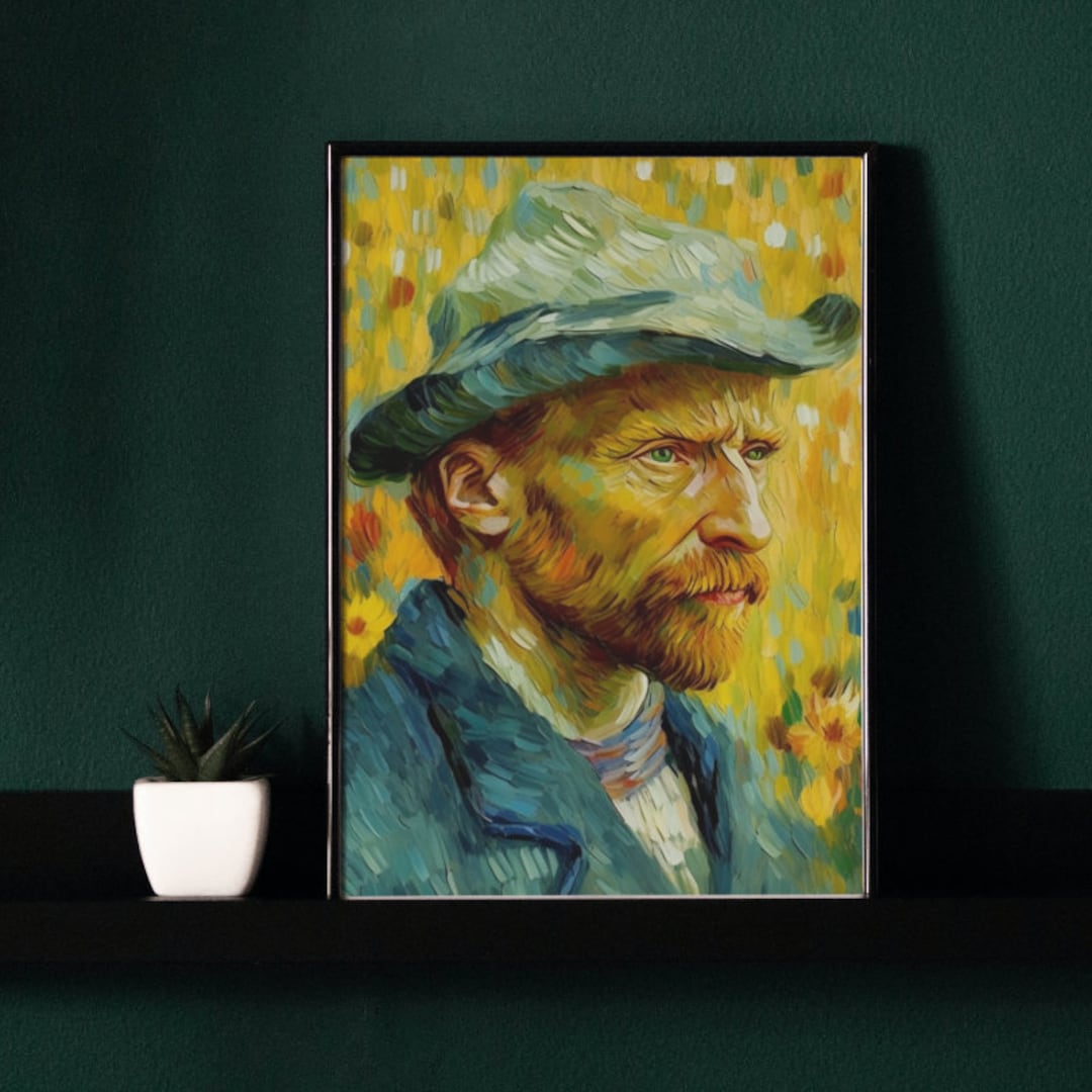 Van Gogh Style Self-portrait Printable Painting - Etsy