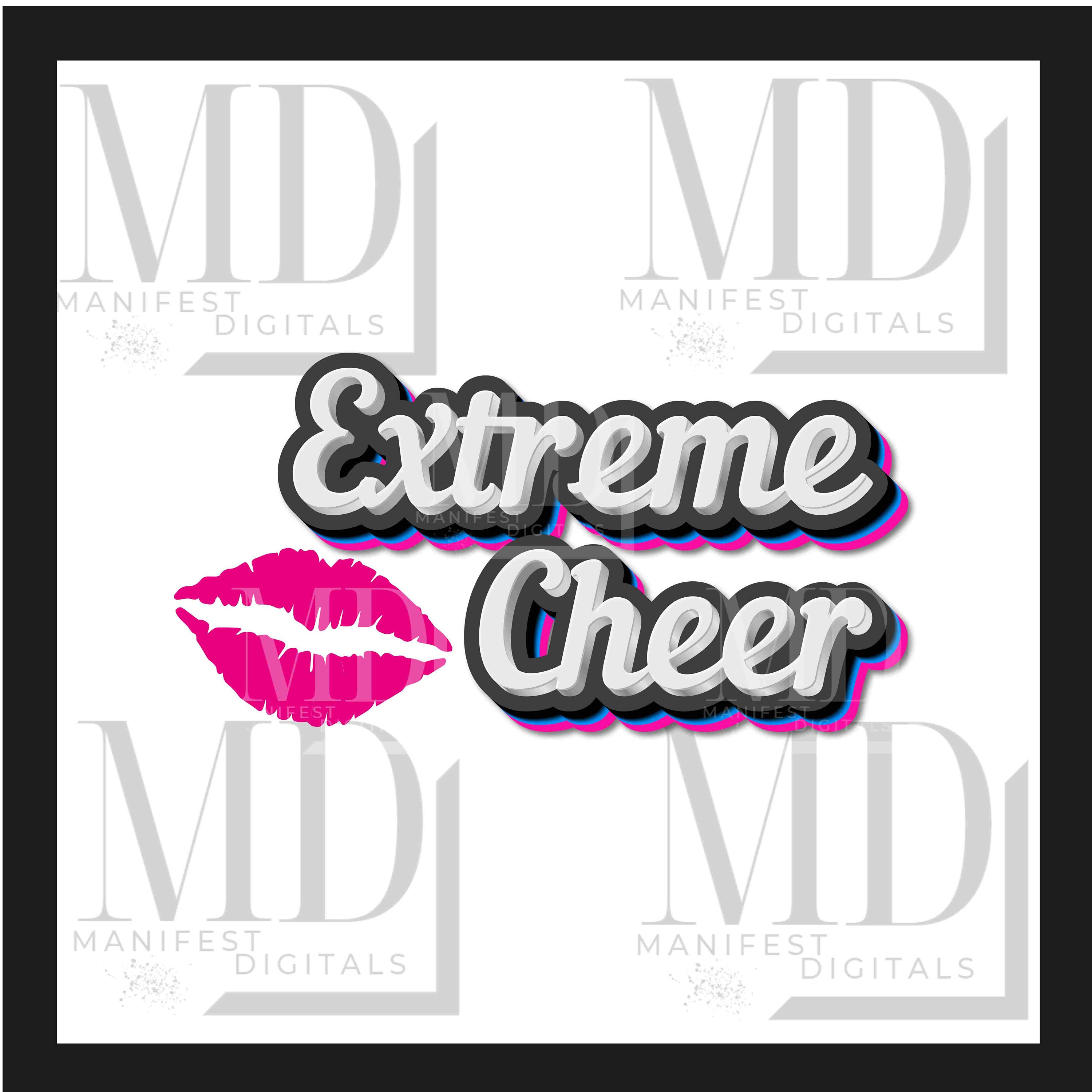 Extreme Cheer Digital Download PNG Shirt Design Sublimation Cheerleader ...