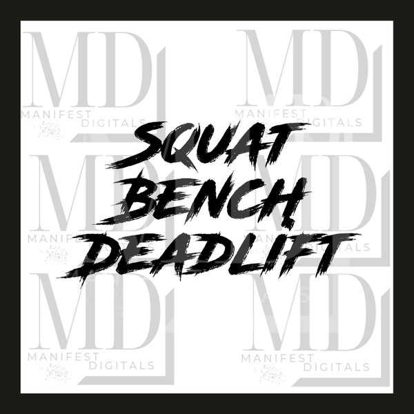 Squat Bench Deadlift Png - Etsy
