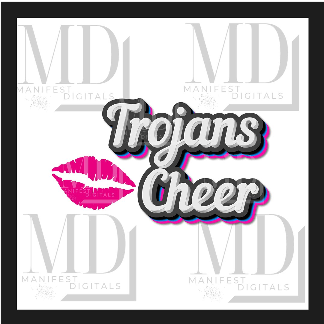 Trojans Cheer Digital Download PNG Shirt Design Sublimation Cheerleader ...