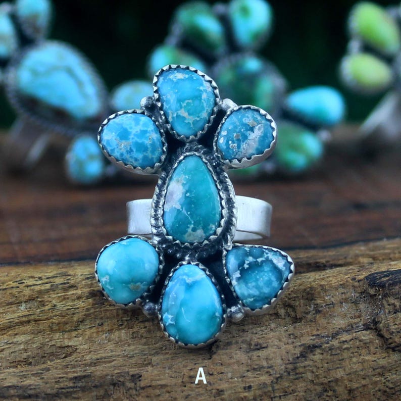 Turquoise Ring, Mix Palomino Silver Ring, 925 Sterling Silver Ring ...