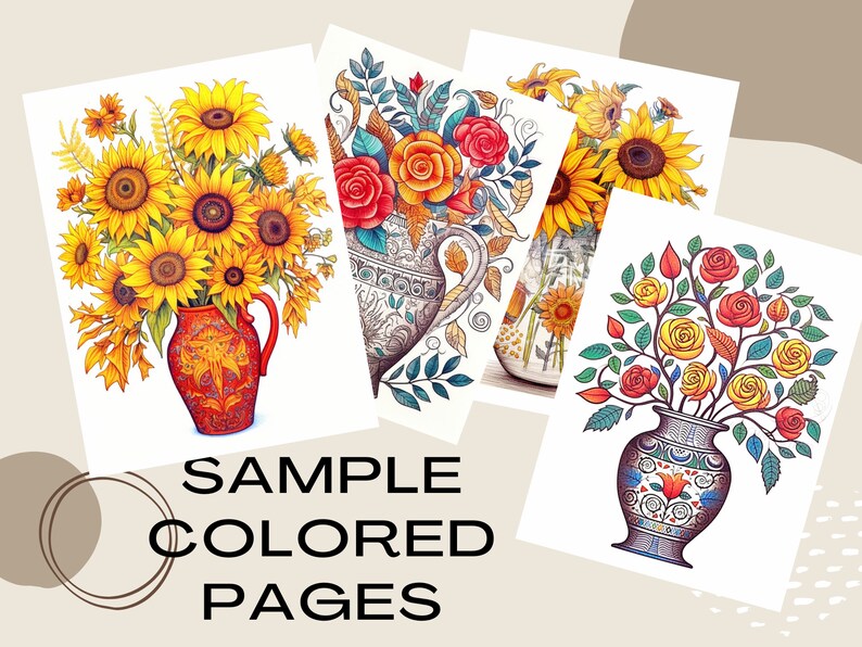 20+ Beautiful Flowers Coloring Book - Adults/kids Coloring Pages ...