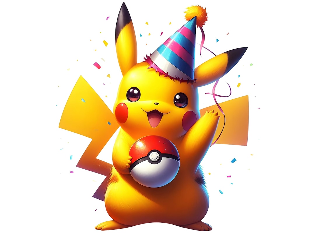 Pikachu Birthday PNG, Pikachu Birthday SVG, Pikachu Birthday Party ...