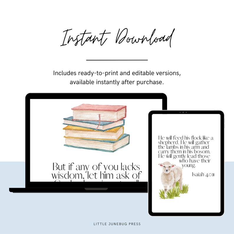 Kids Scripture Memory Posters Printable and Editable Bible - Etsy