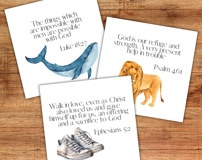 Kids Scripture Memorization Cards Printable Bible Verse Memory Cards ...