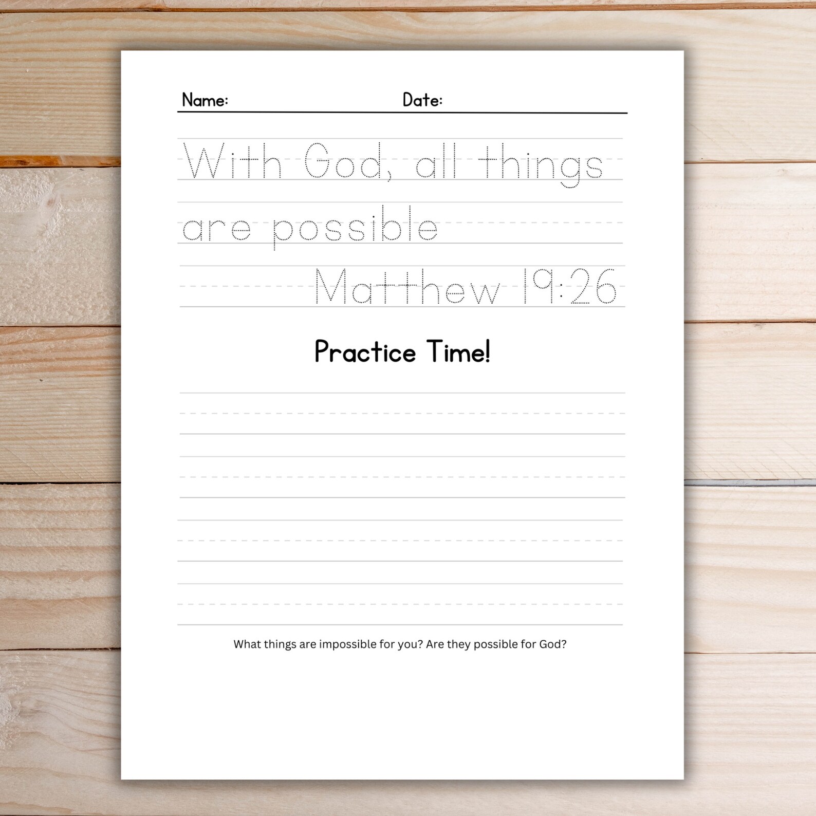 Kids Scripture Handwriting Practice | Printable Bible Verse Handwriting ...