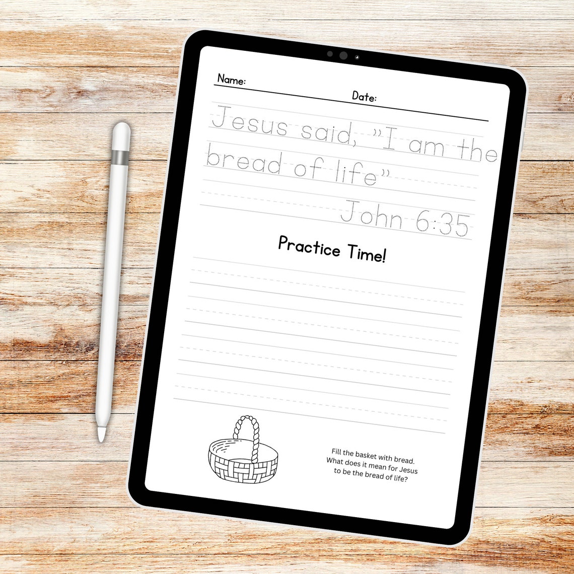 Kids Scripture Handwriting Practice | Printable Bible Verse Handwriting ...