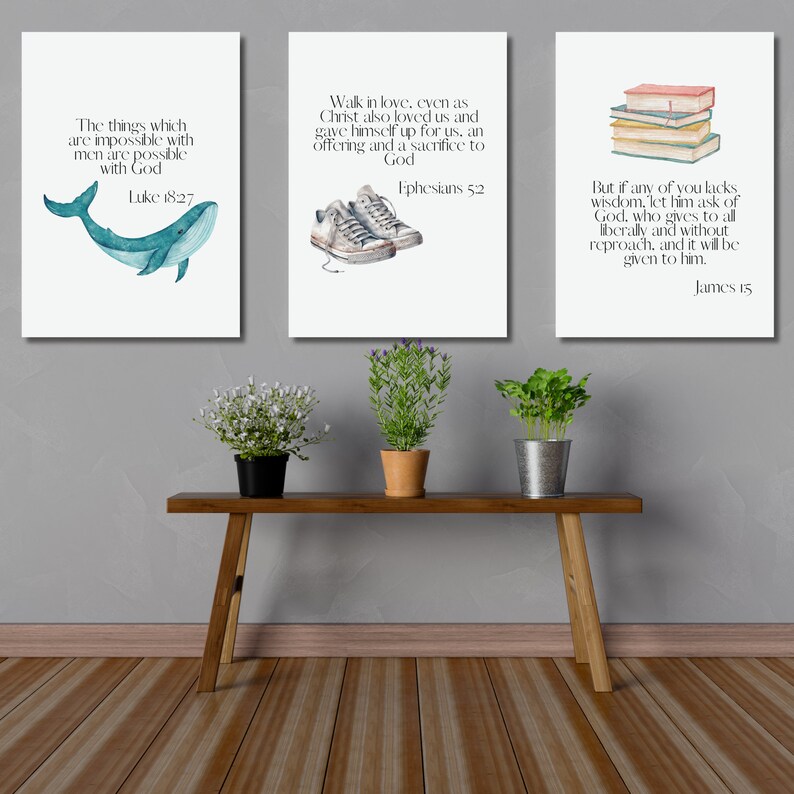 Kids Scripture Memory Posters | Printable Bible Verse Posters for ...