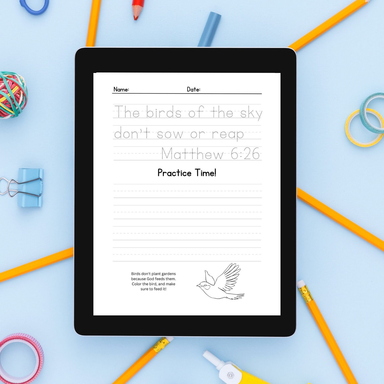 Kids Scripture Handwriting Practice | Printable Bible Verse Handwriting ...