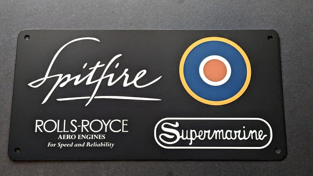 Supermarine Spitfire Rolls Royce Aero Engine Wall Art Aviation Sign - Etsy