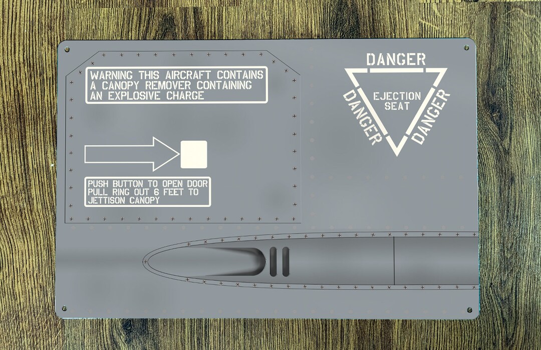 Aviation, Aircraft, Military Jet Enthusiast Metal Wall Art Sign f16 ...