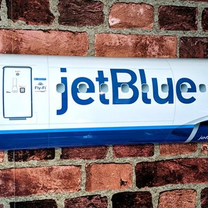 Jetblue Embraer 190 3D Aluminum Scale Fuselage Section Aviation Wall ...