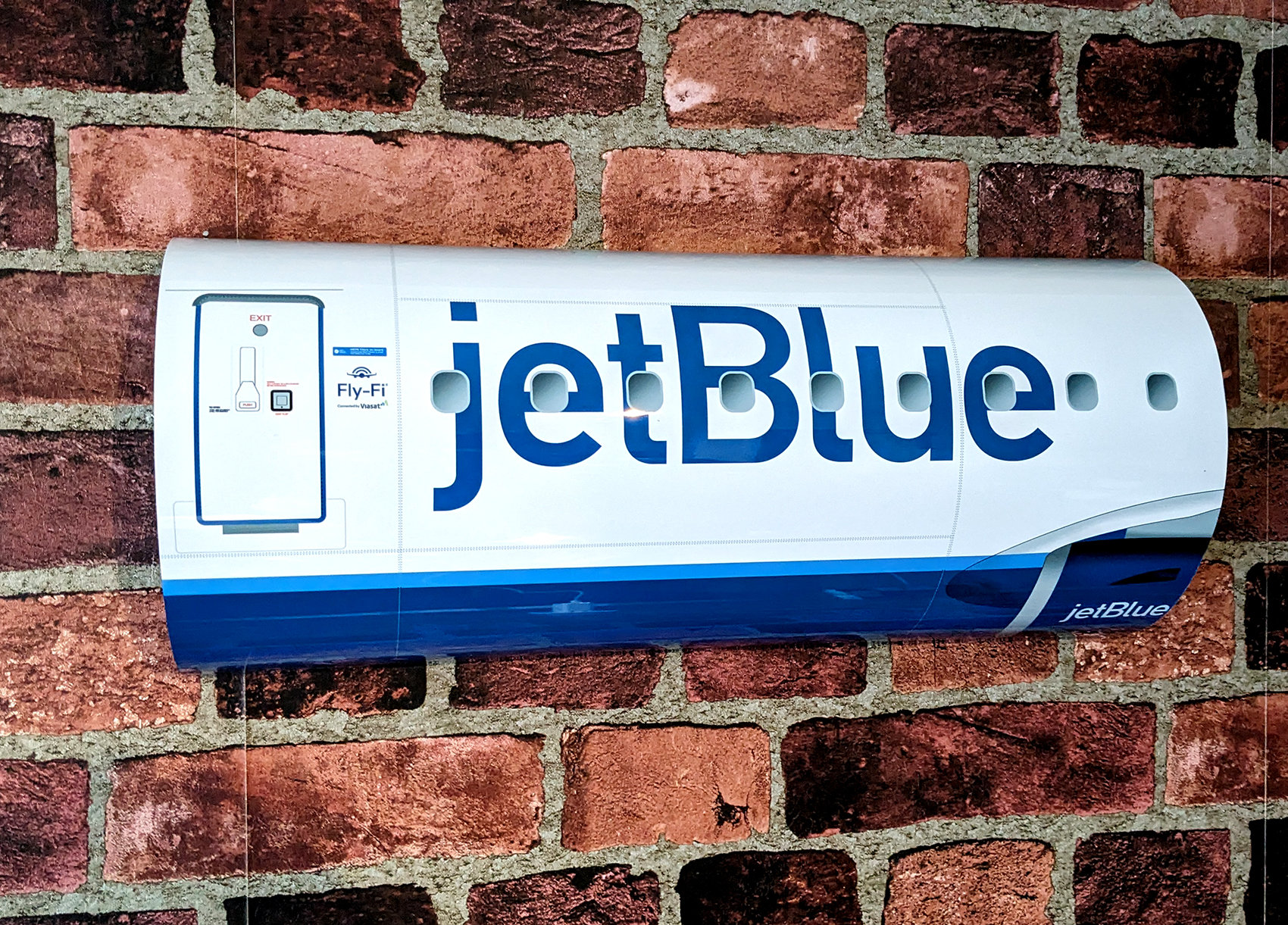 Jetblue Embraer 190 3D Aluminum Scale Fuselage Section Aviation Wall ...