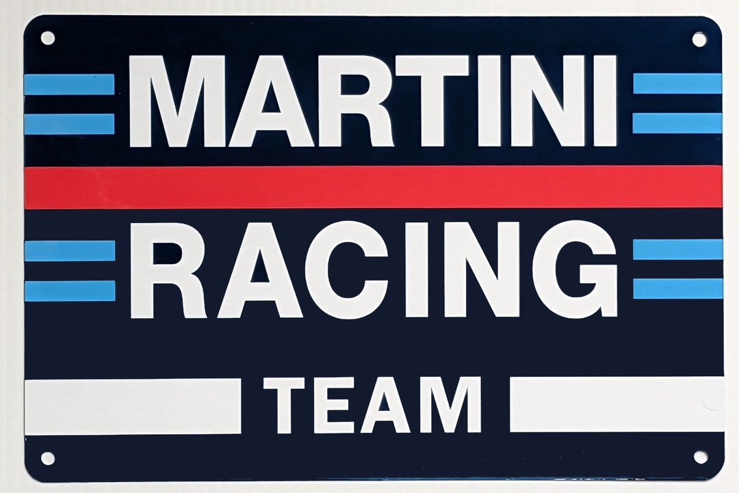 Aluminum Wall Art Retro Motorsport Auto Racing Martini Racing Team ...