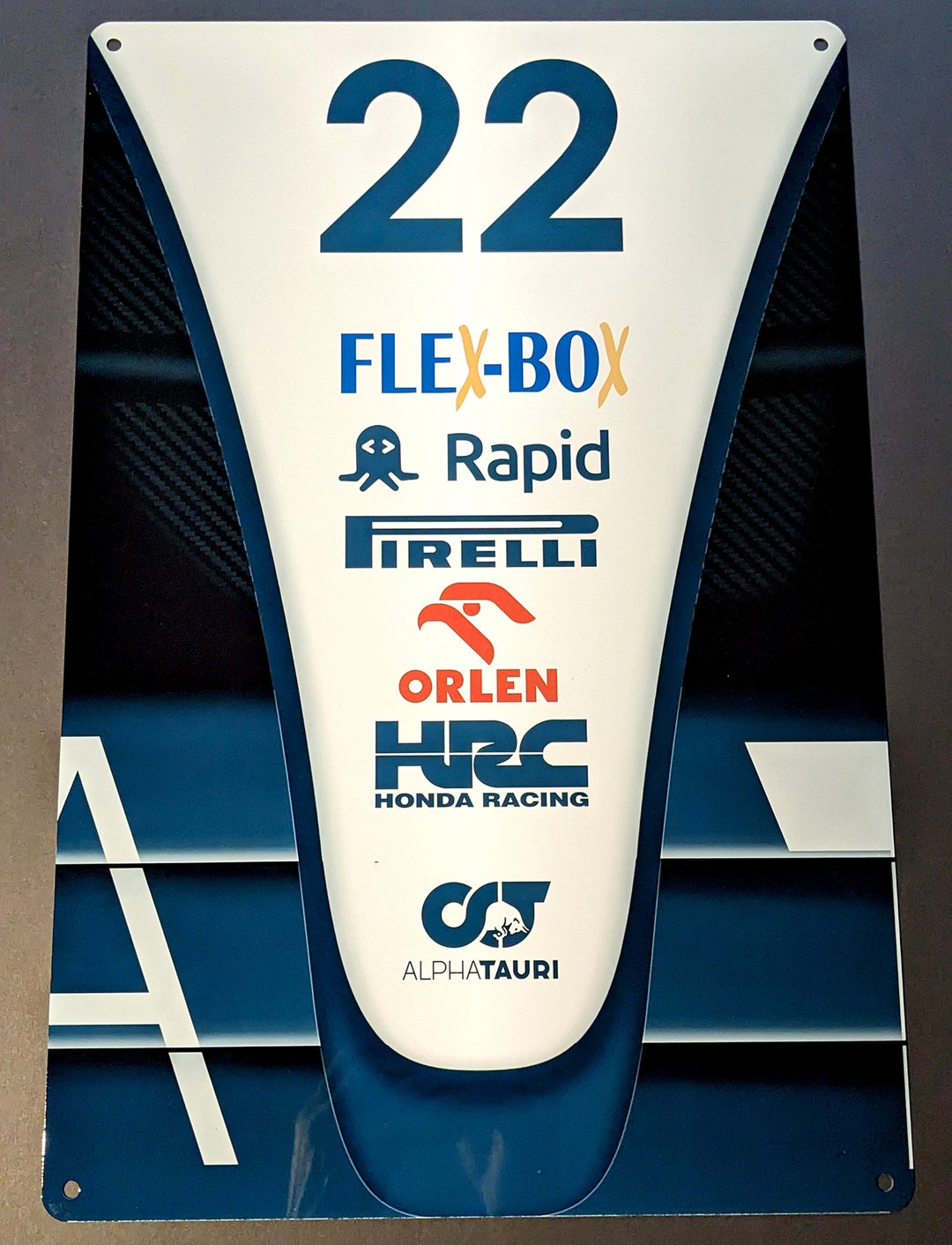 Metal Automotive Wall Sign Art Formula One Alphatauri Daniel Ricciardo ...