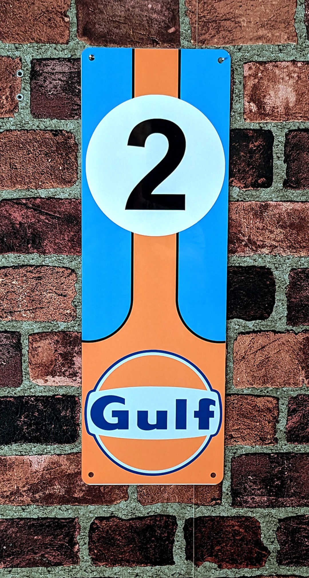 Aluminum Wall Art Gulf Racing Livery Motorsport Racing Metal Wall Sign ...