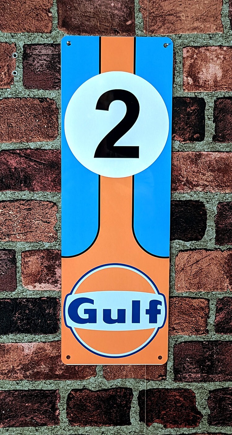 Aluminum Wall Art Gulf Racing Livery Motorsport Racing Metal Wall Sign ...