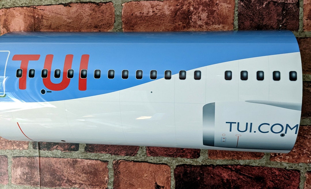 TUI Airline Boeing 737 MAX 3D Realistic Looking Aluminum Fuselage Scale ...
