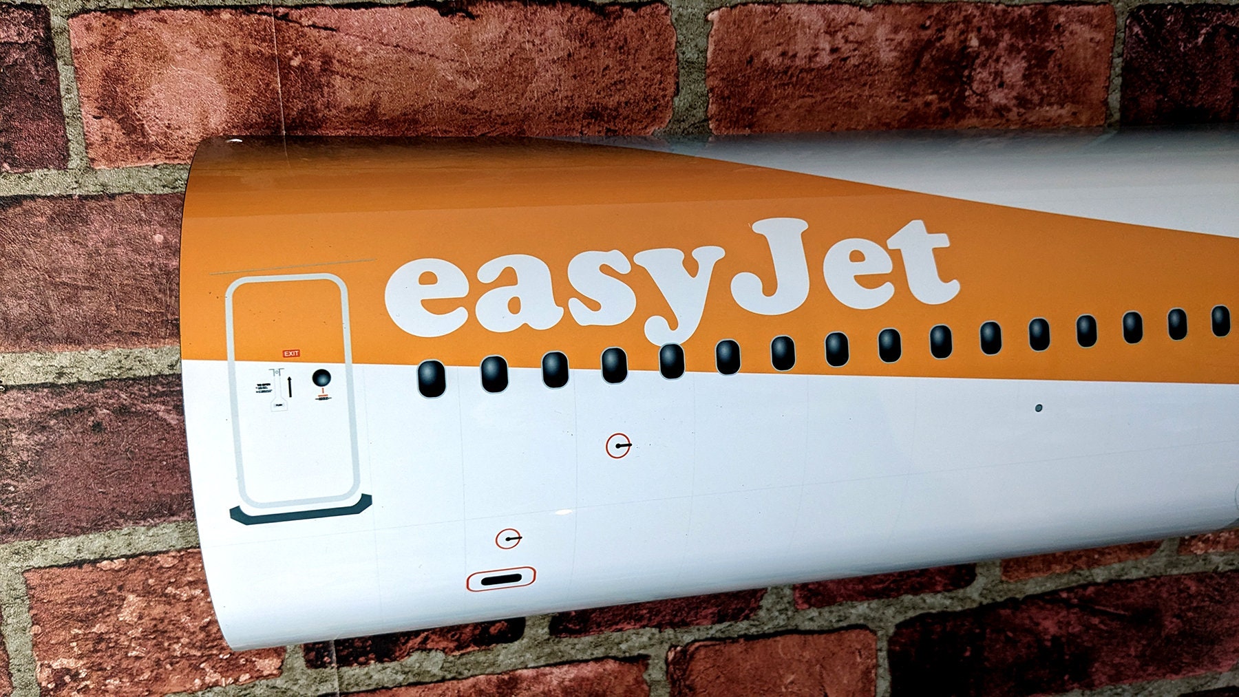 Easyjet Airlines Airbus A321 Neo 3D Aluminum Scale Fuselage Section ...