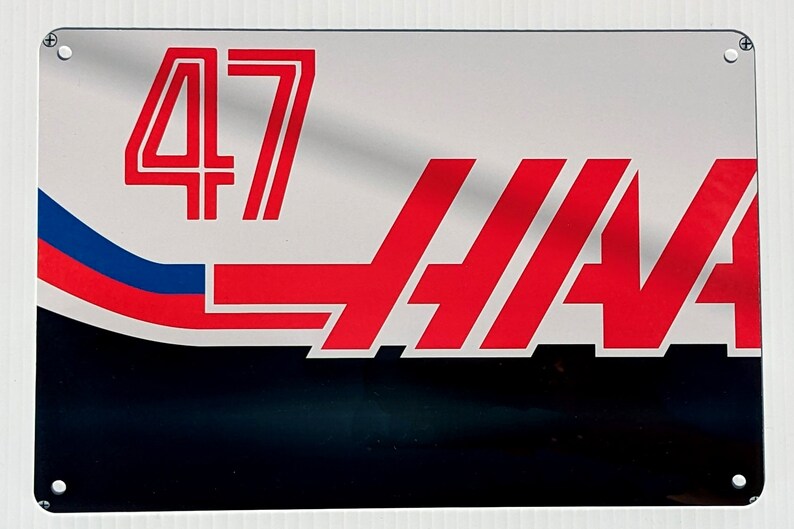 Aluminum Motorsport Auto Racing Wall Art. Haas Formula One Schumacher ...