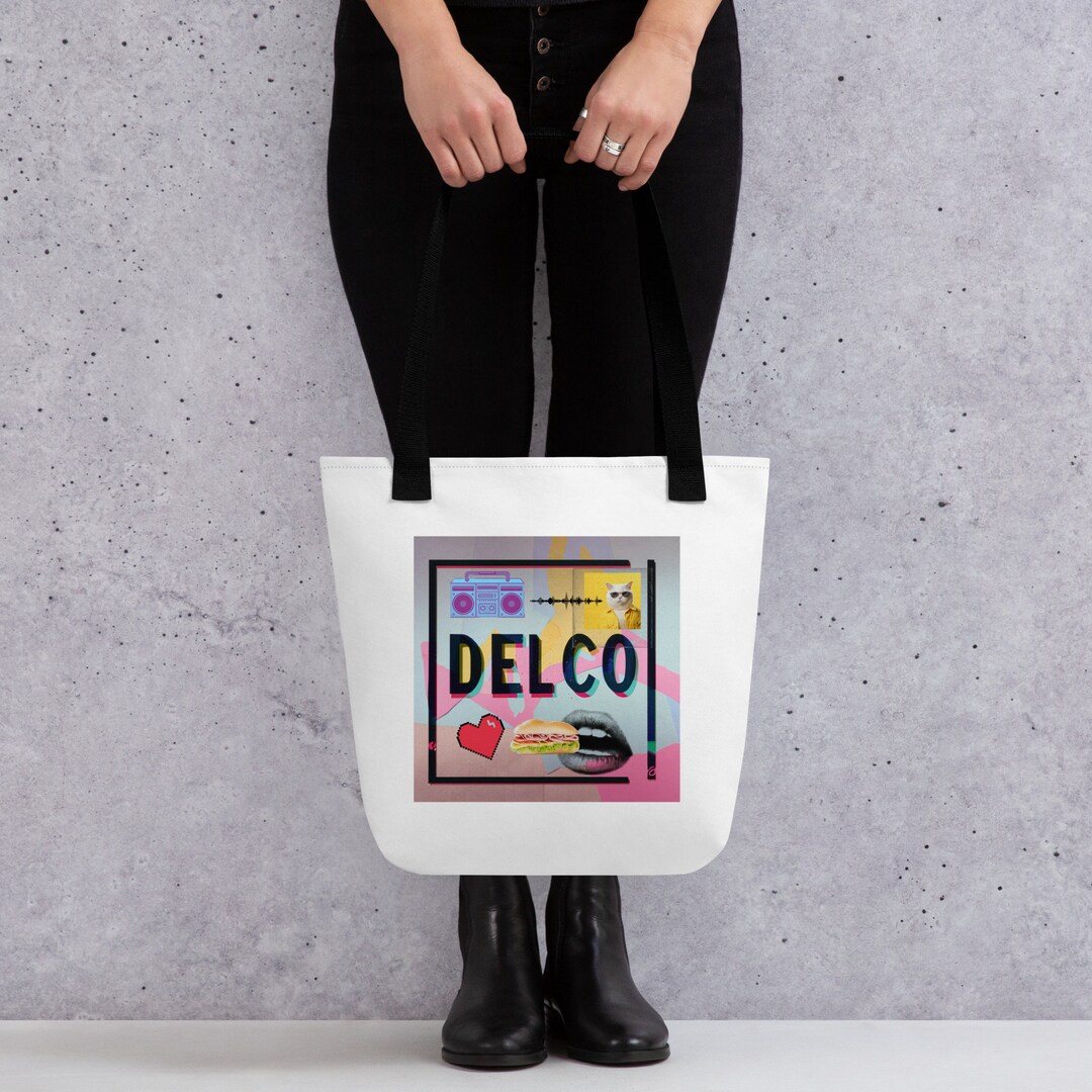 DELCO TOTE BAG - Delco Neo Pop Art Tote Bag, Delco Gift, Delaware ...