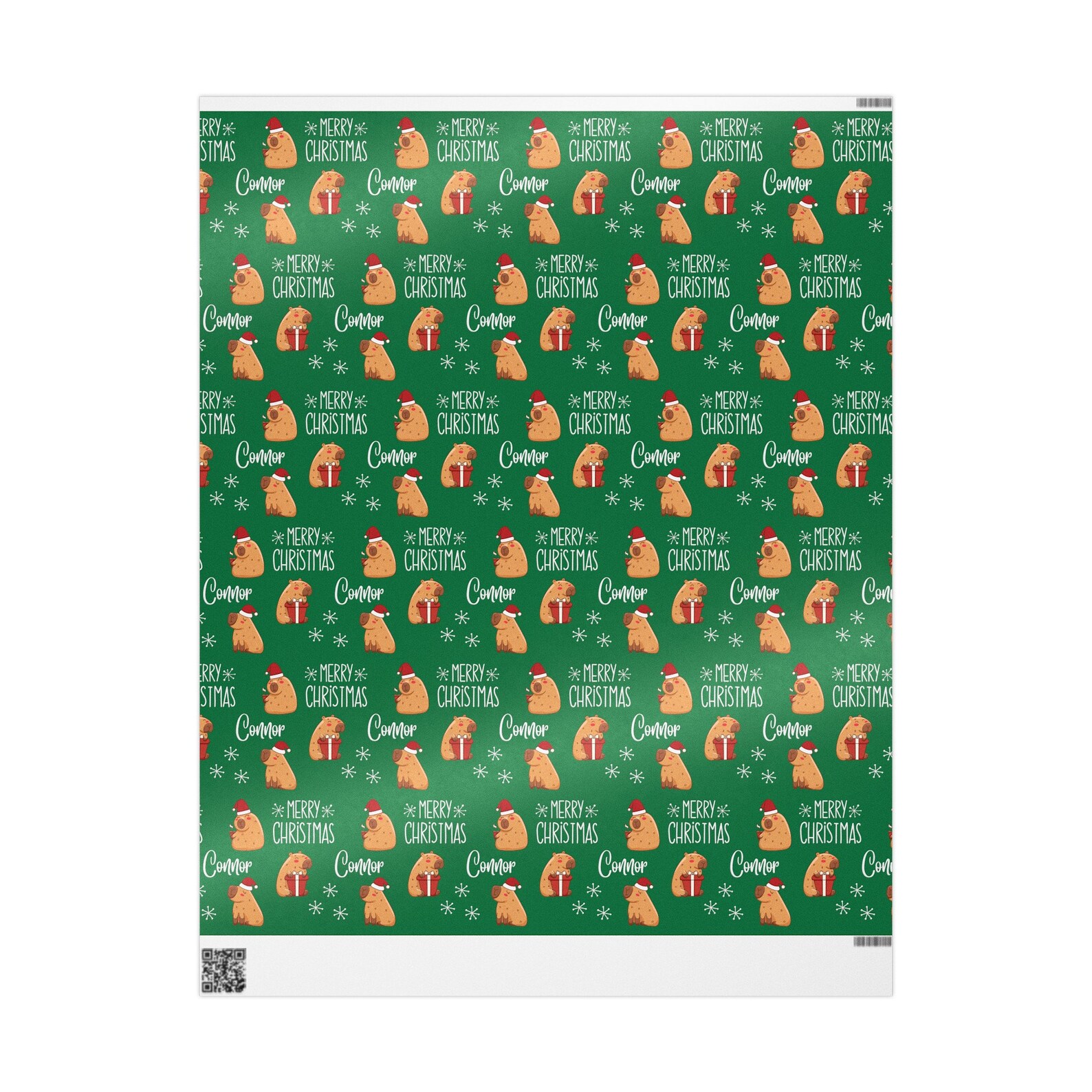 Personalized Christmas Capybara Gift Wrap, Capybara Wrapping Paper ...