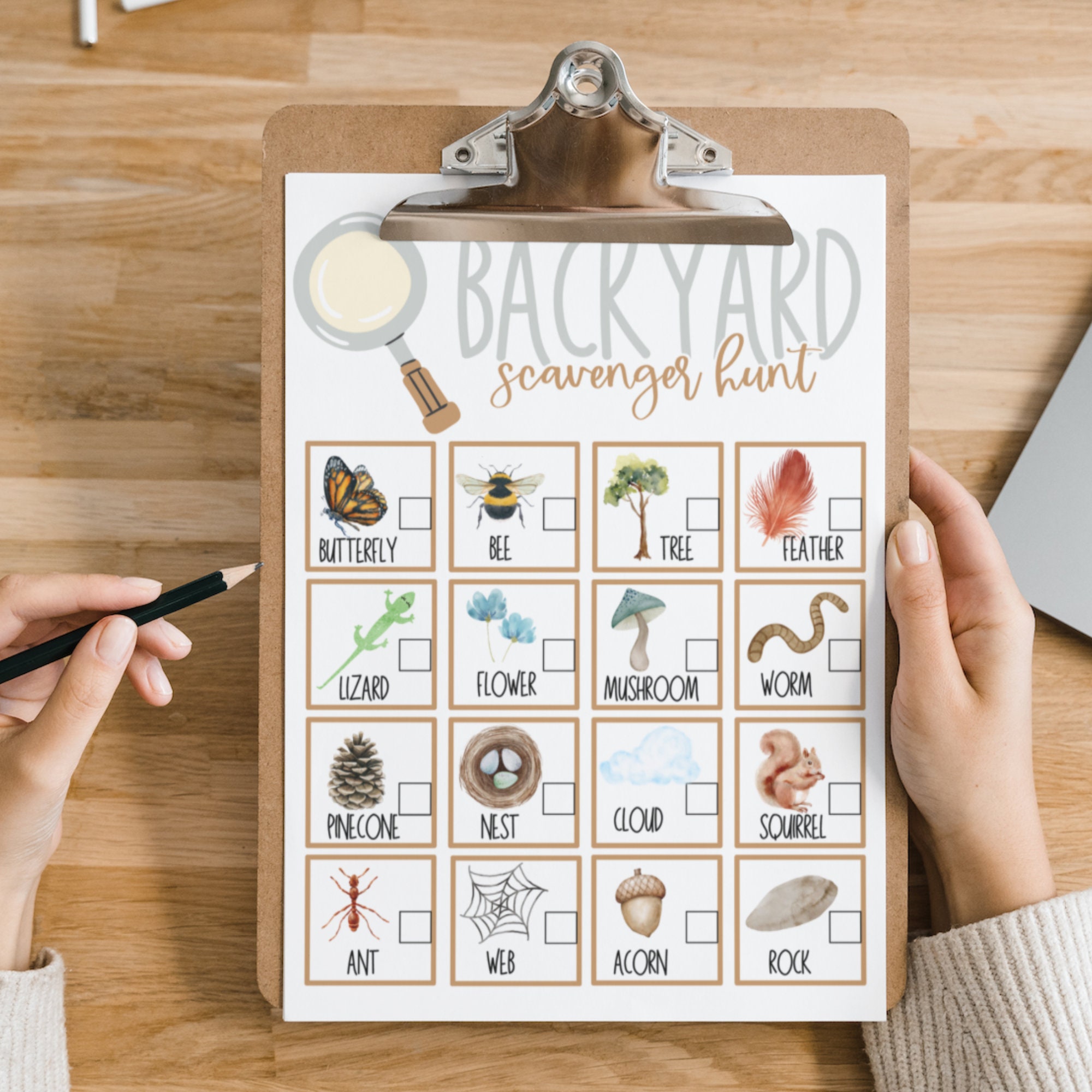 Printable Kid's Scavenger Hunt, Scavenger Hunt, Backyard Scavenger Hunt ...