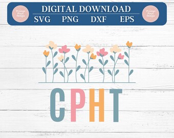 Certified Pharmacy Tech SVG CPHT Pharmacy Technician Instant Download ...