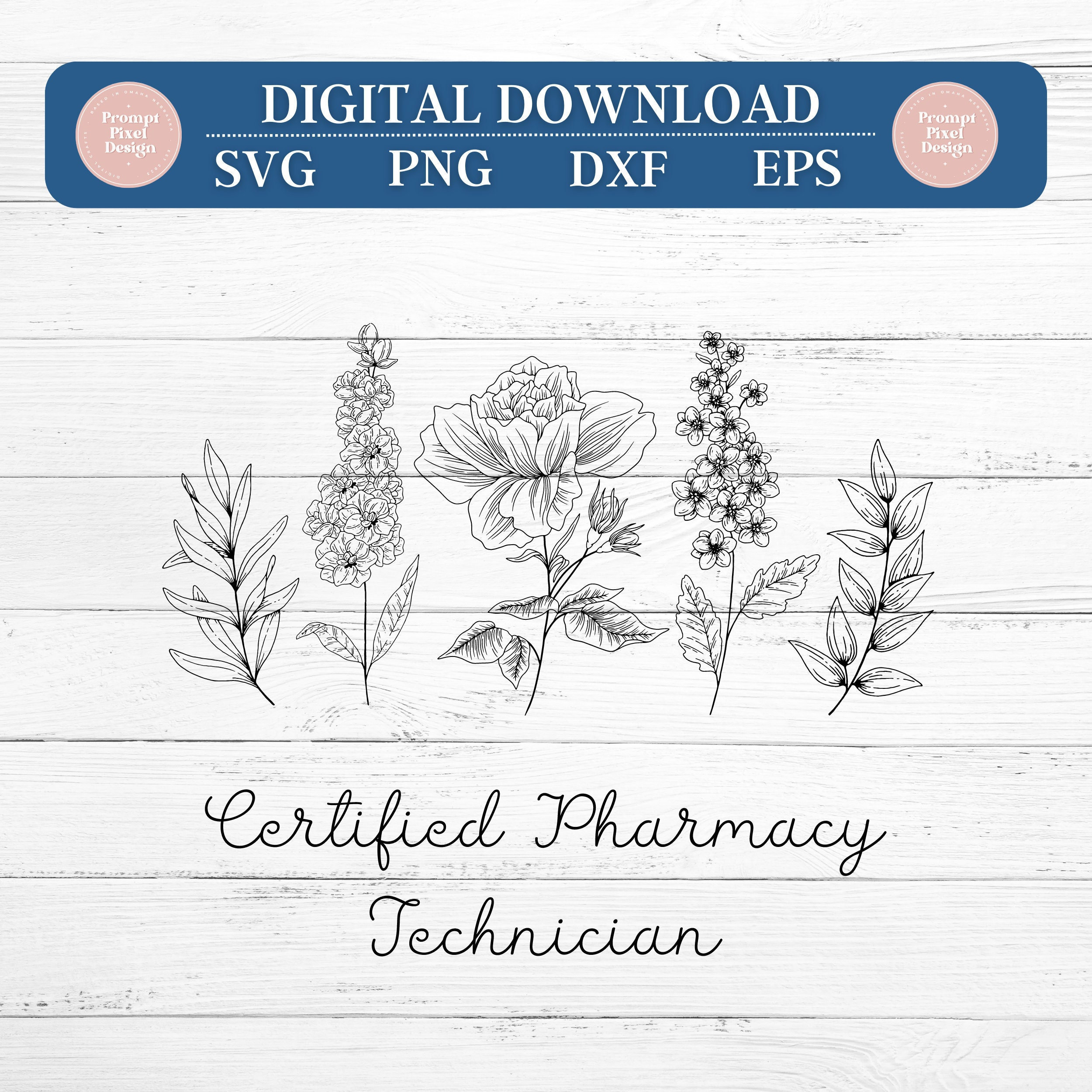 Certified Pharmacy Tech SVG CPHT Pharmacy Technician Instant Download ...